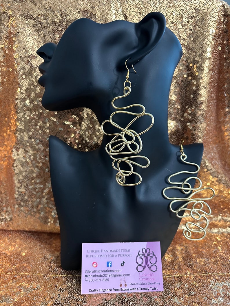 Free Hand Twisted Wire Earrings - Etsy