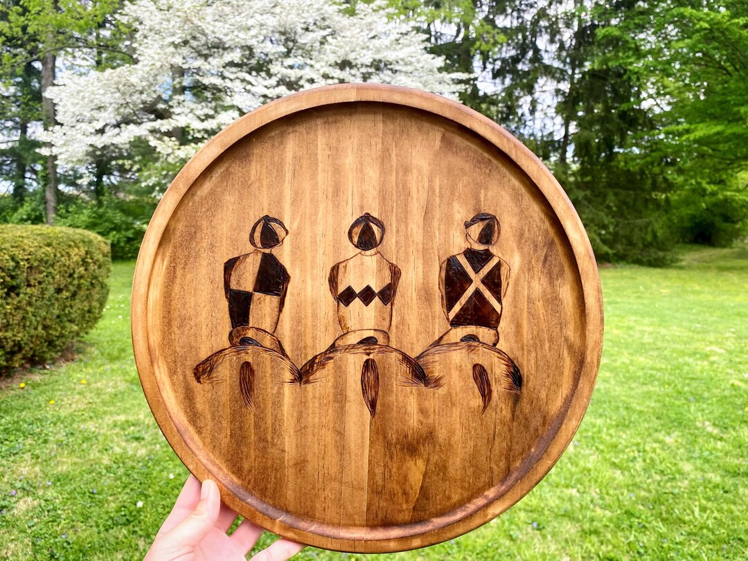 Handmade Kentucky Derby Wood Burning Display - Etsy