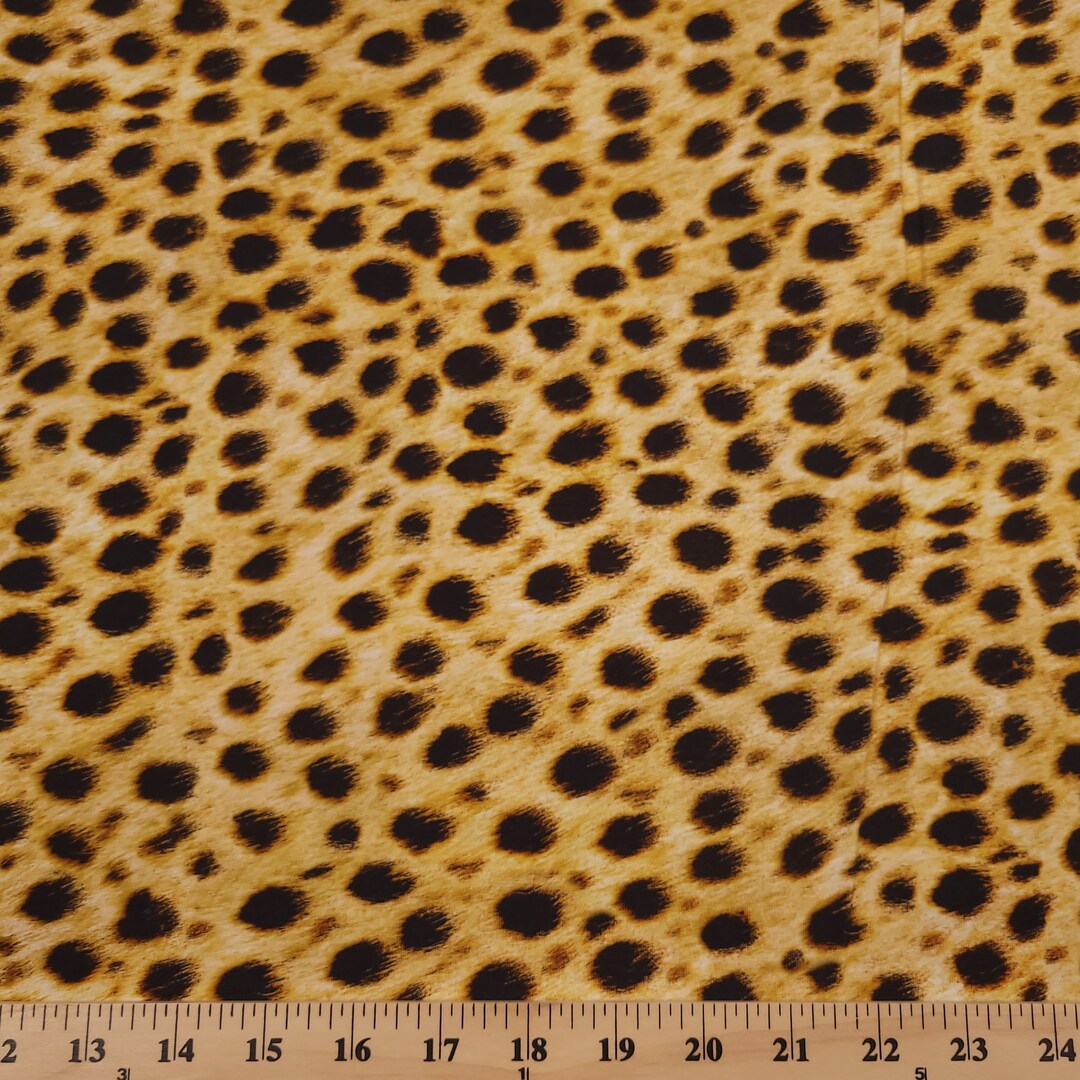 Sold by the Yard-animal Kingdom Knits Jersey Print Fabric Cheetah ...