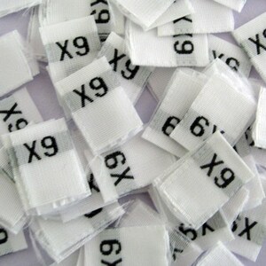 Size 6X Woven Clothing Size Tags (package of 1000) - Etsy