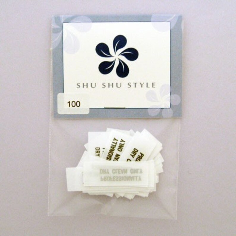 Professionally Dry Clean Printed Care Tags package of 50 - Etsy