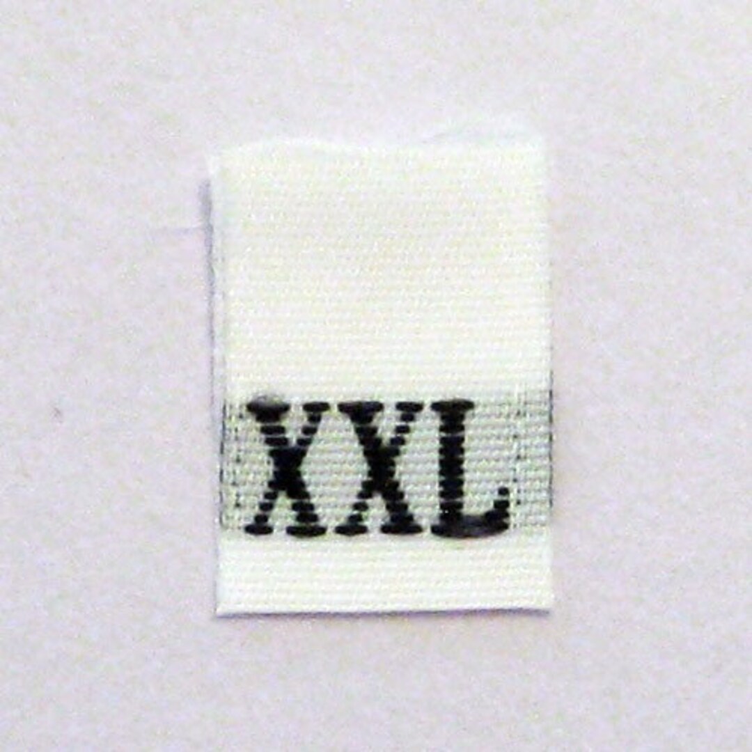 Size XXL (2XL Extra Extra Large) Woven Clothing Size Tags- White - Etsy