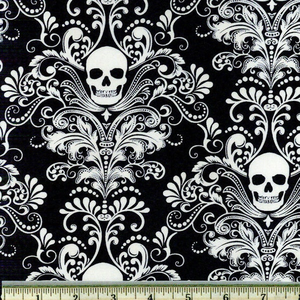 Skull Damask - Etsy