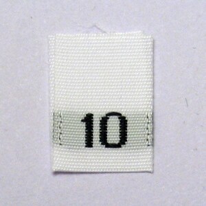 Size 10 (ten) Woven Clothing Size Tags- White - Etsy