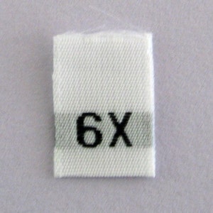 Size 6X Woven Clothing Size Tags (package of 1000) - Etsy