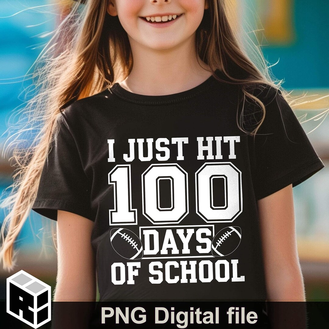 100 Days Football Png, School Teacher Svg Png, I Tackled 100 Days of ...