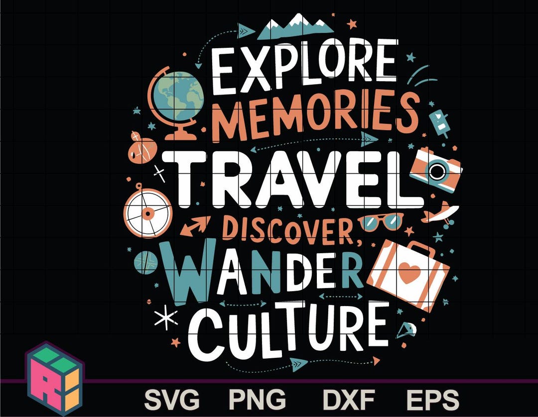 Travel Word Collage Svg Png, Vacation Svg, Travel Svg, Boho Svg, Vacay ...