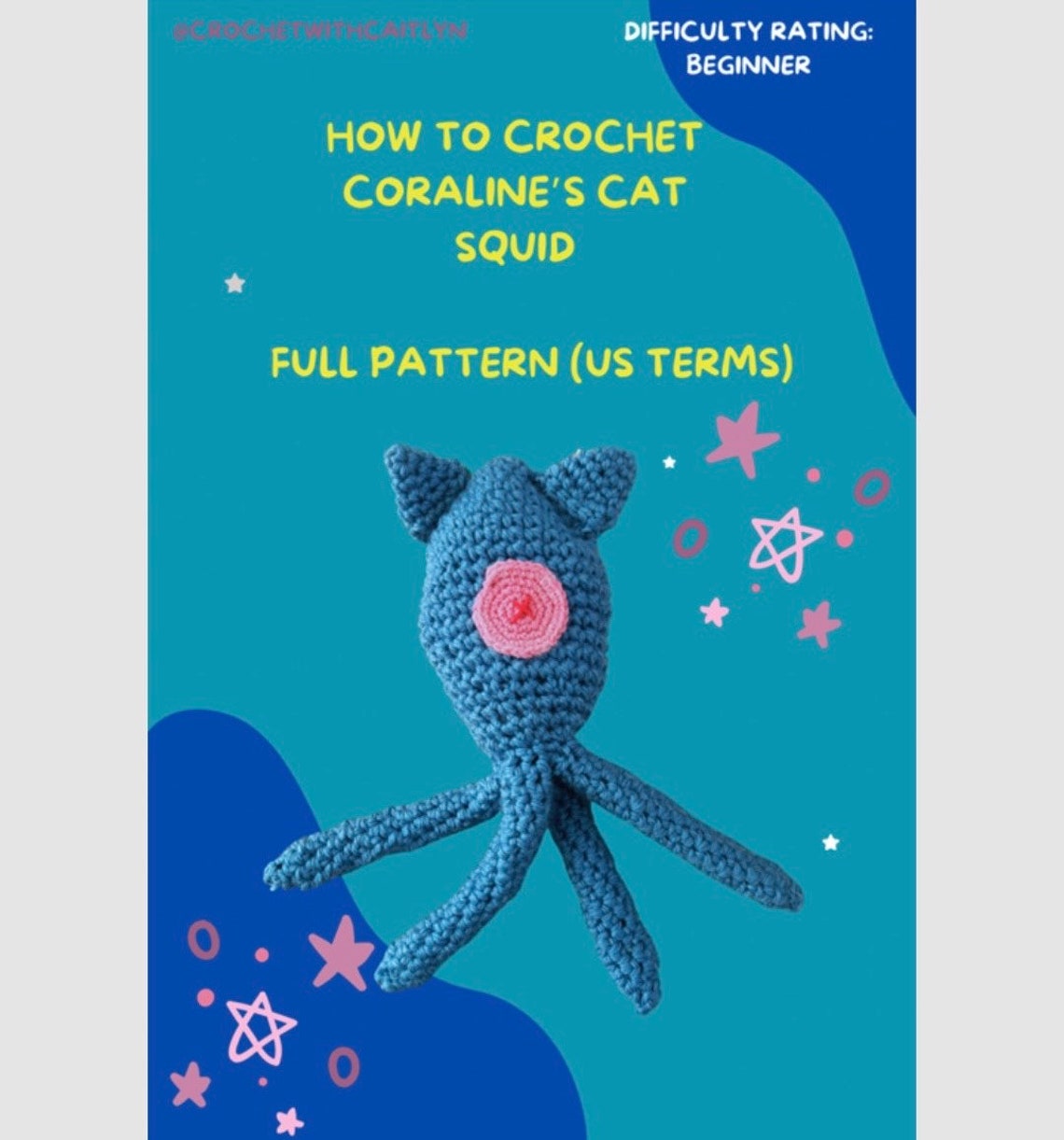 Coraline Inspired 'cat Squid' Pattern (no Button Required!) - Etsy