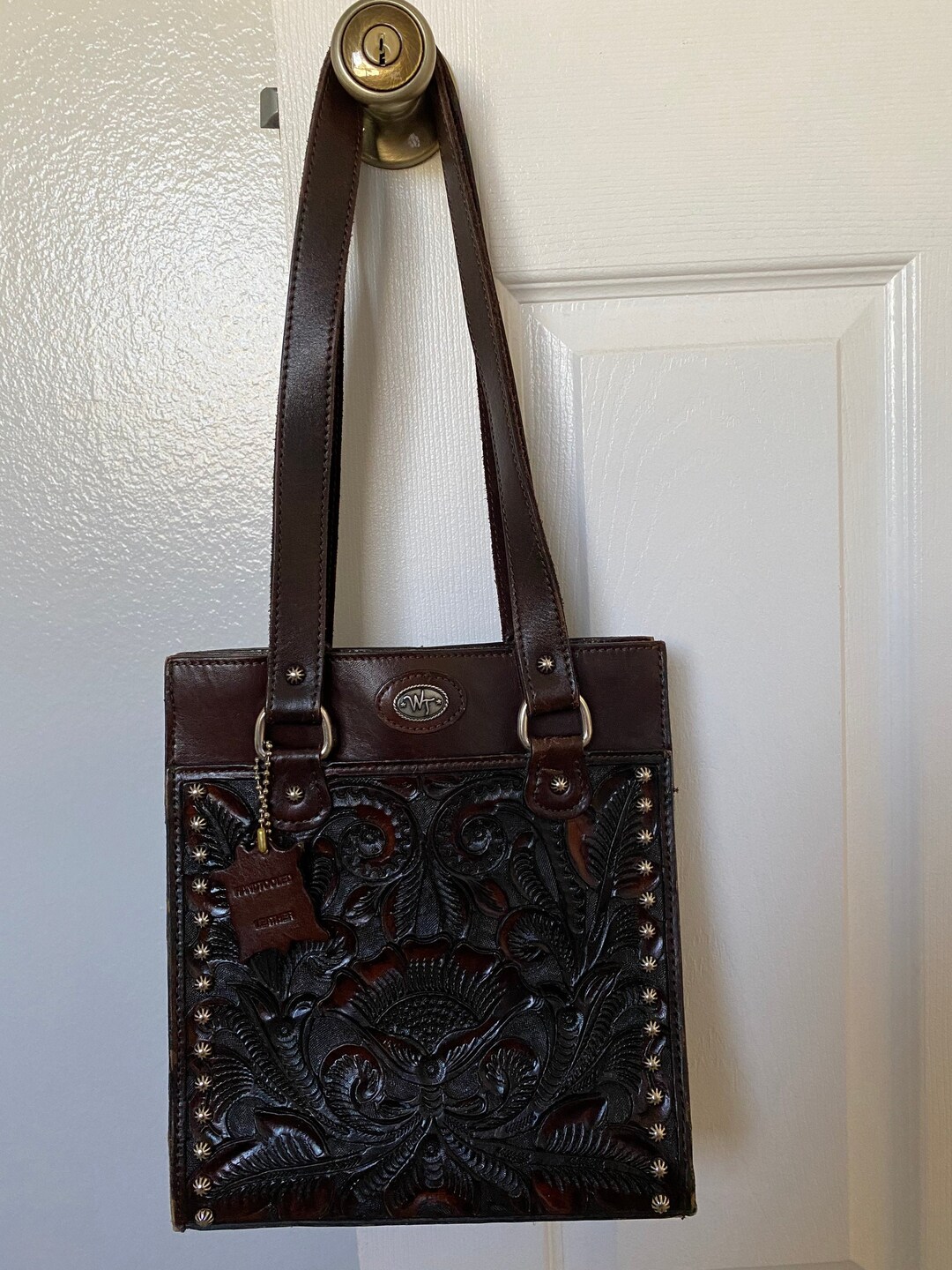 Beautiful Hand Tooled Leather Purse - Etsy