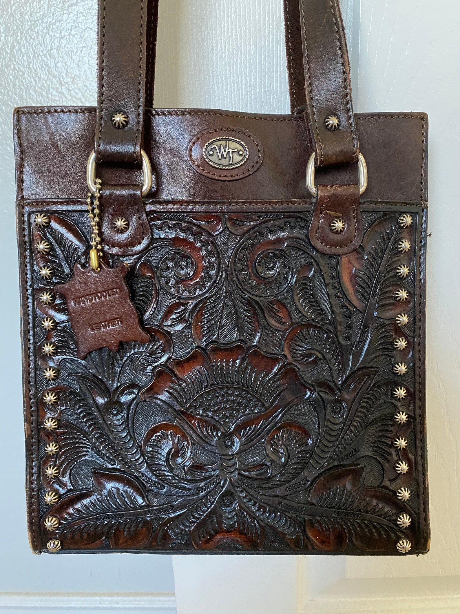 Beautiful Hand Tooled Leather Purse - Etsy