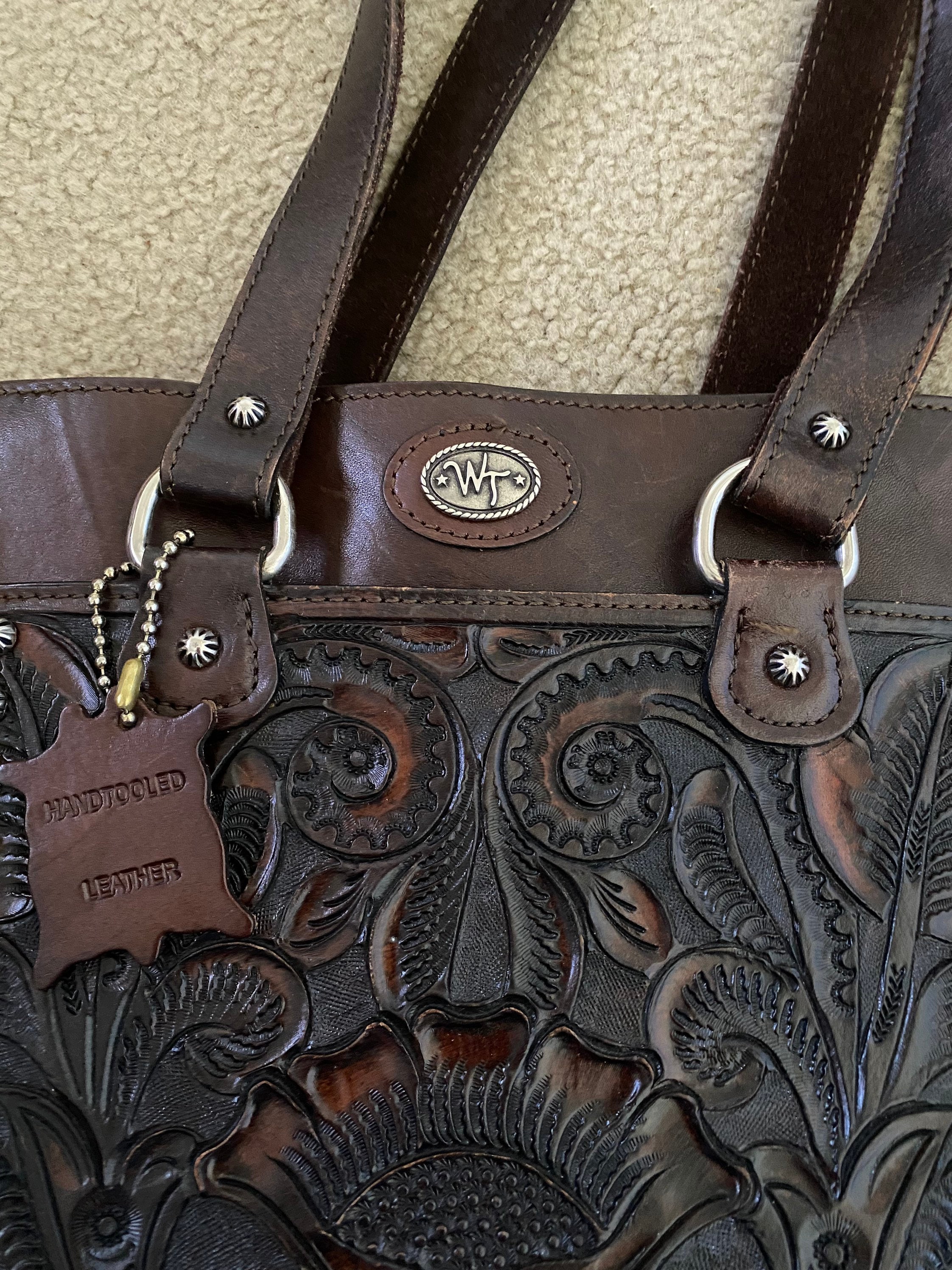 Beautiful Hand Tooled Leather Purse - Etsy