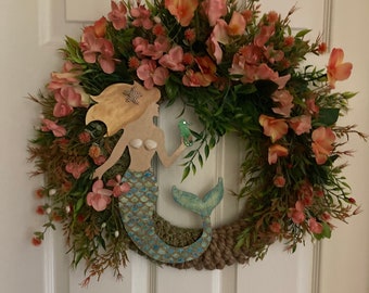 Beautiful Mermaid Welcome Wreath - Etsy