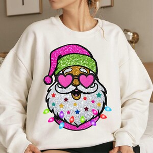 Santa With Sunglasses PNG Christmas PNG Cute Christmas Shirt Digital ...