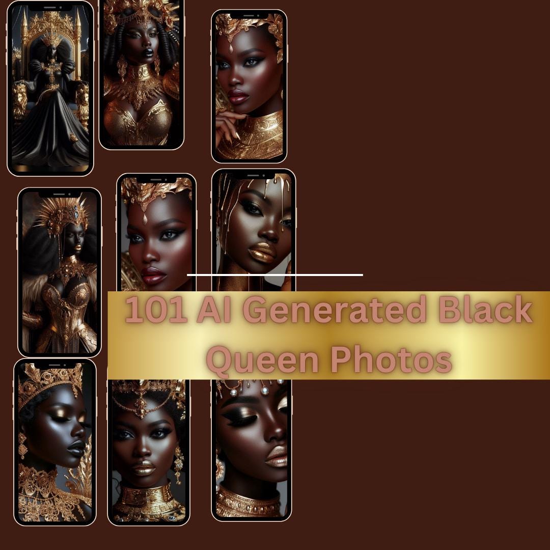 101 Melanated Black Queen Collection, Melanin Royalty, Melanin Gold ...