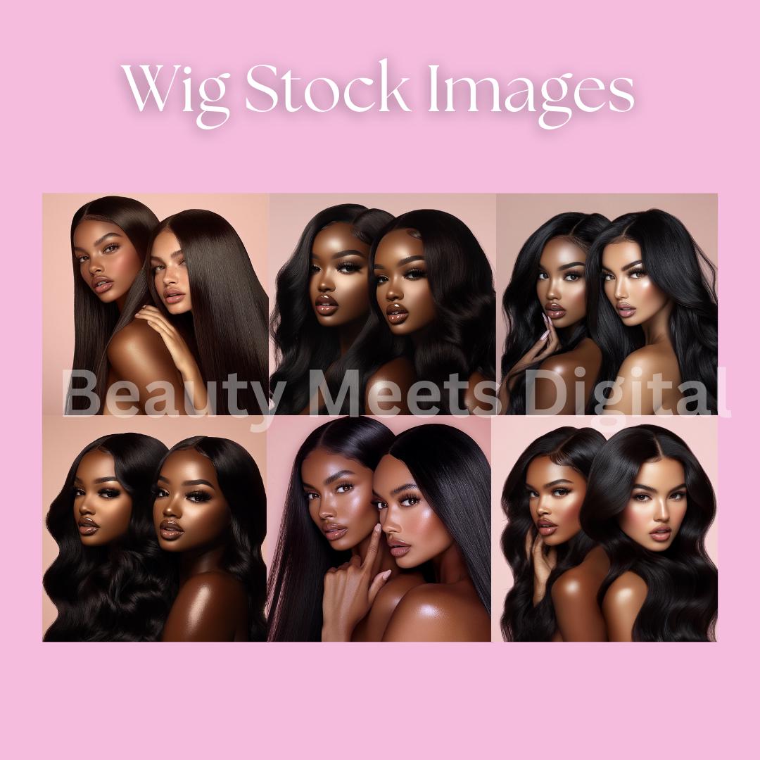 Wig Stock Images| Glam Wig Stock Images| Social Media Stock Images - Etsy