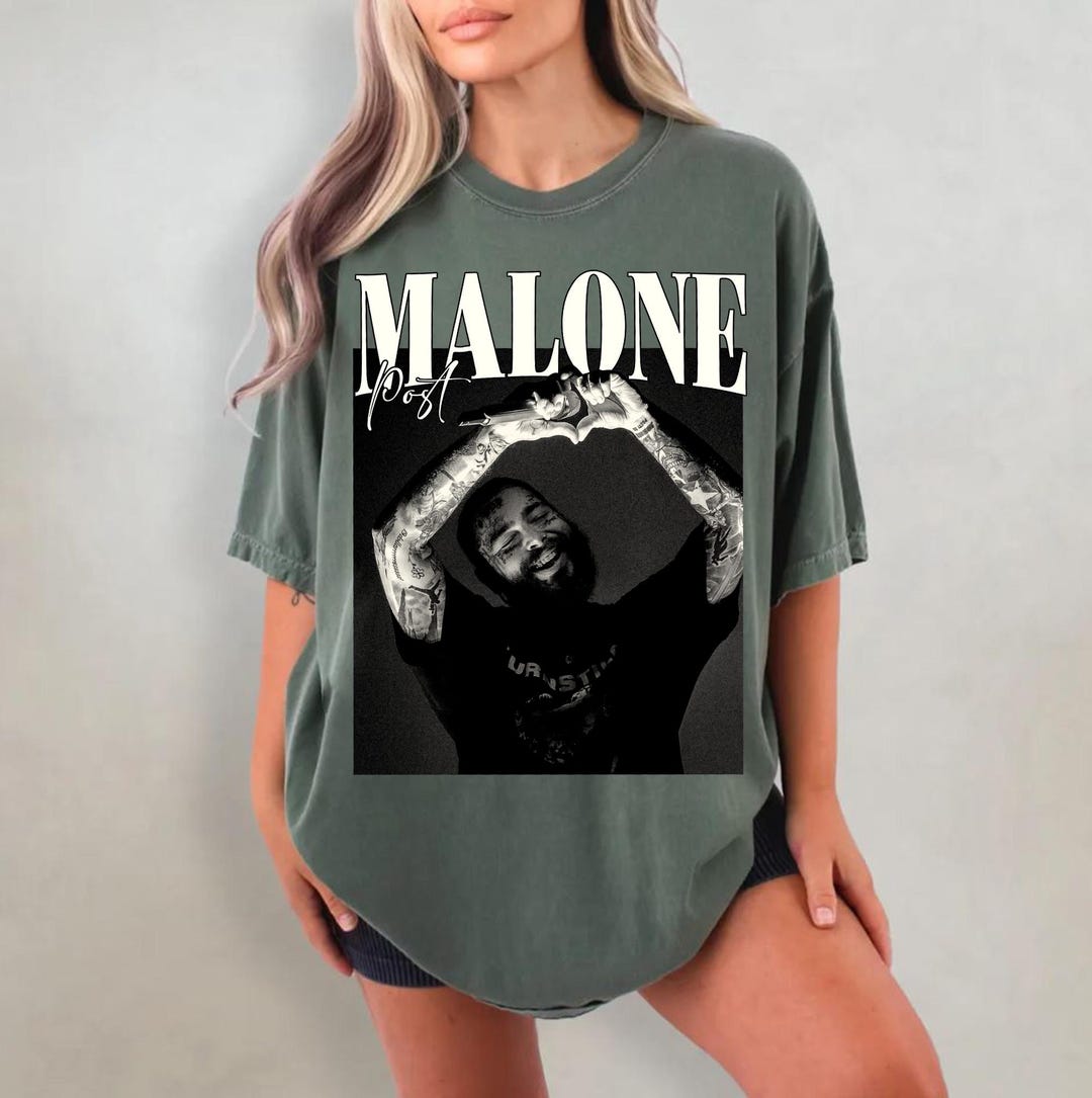 Comfort Colors Vintage 90s Post Malone Shirt Sweatshirt, Malone Rap ...