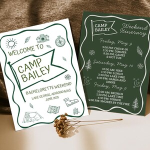 Camp Bachelorette Invitation, Outdoorsy Bach Party Digital Download ...