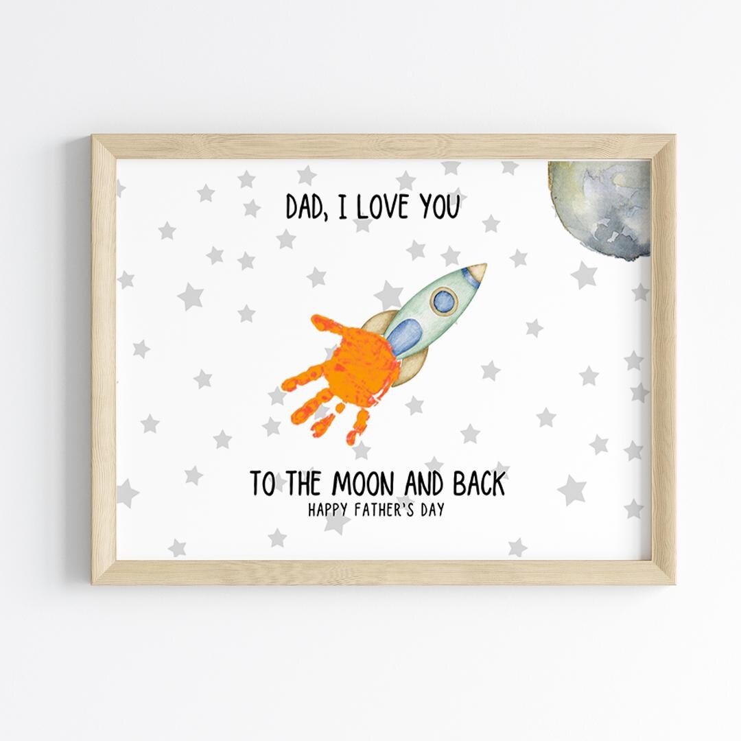 Dad Birthday Handprint Printable Craft, Fathers Day Handprint Art, My ...