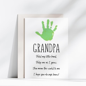 Handprint Grandpa Printable, Father's Day Gift, Father's Day Art ...
