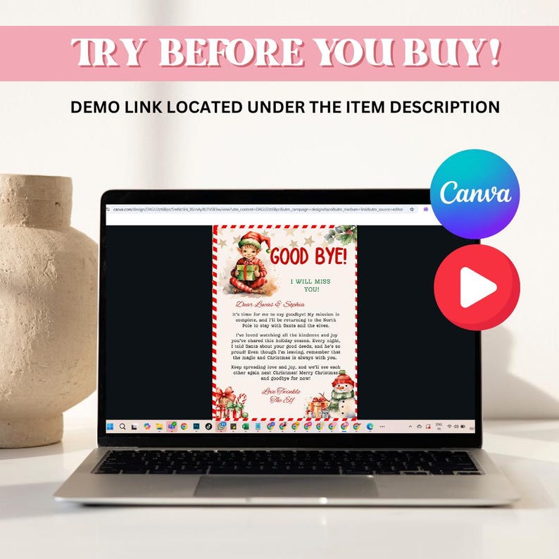 Elf Arrival Letter and Departure Letter Printable, Hello and Goodbye ...