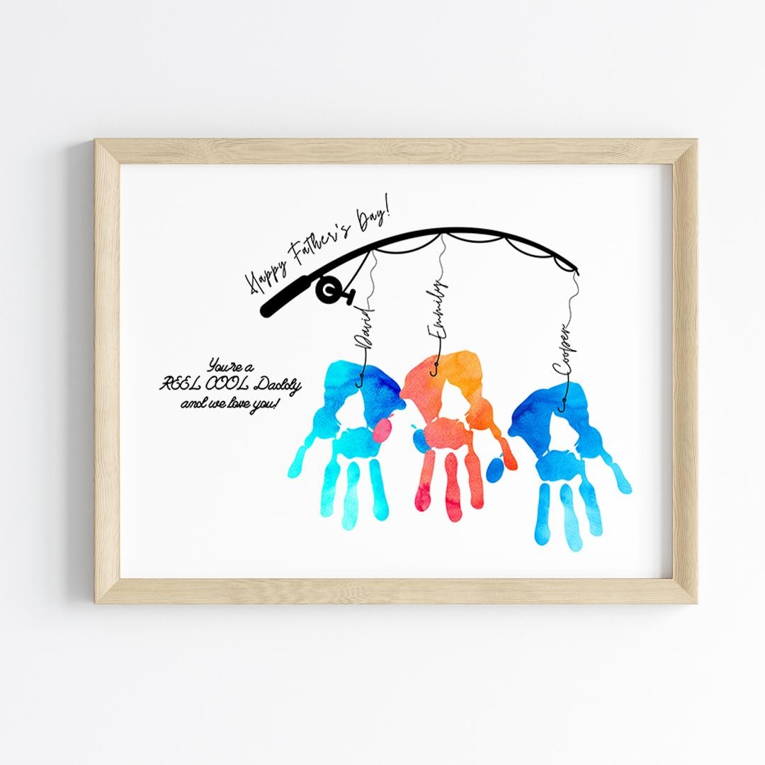 Fathers Day Handprint Art, Dad Birthday Handprint Printable Craft, My ...