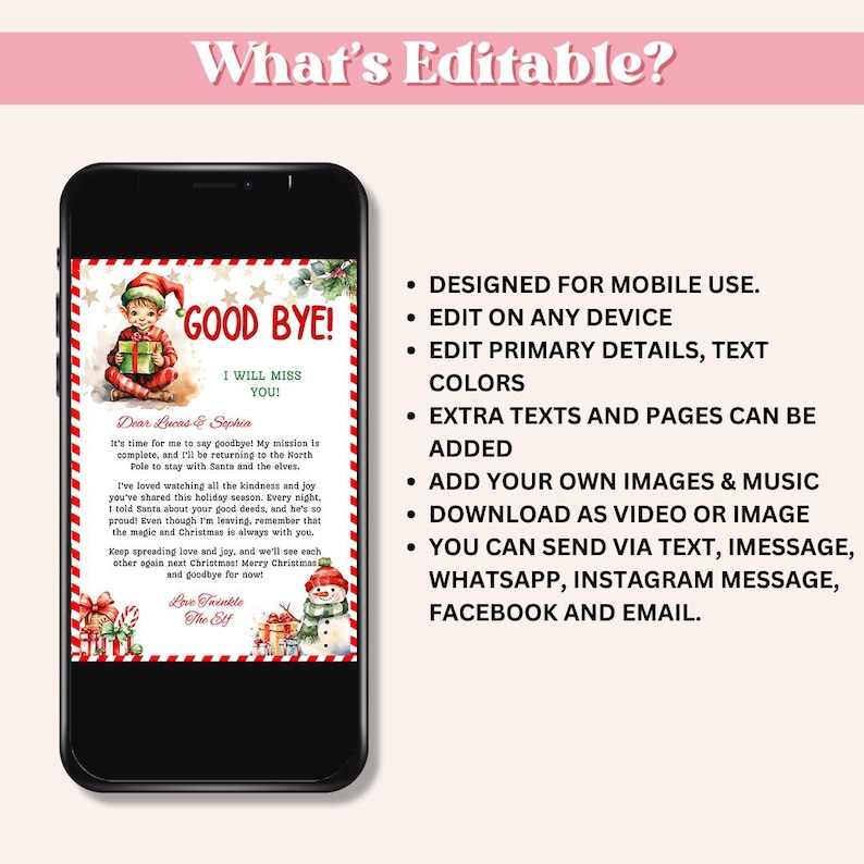 Elf Arrival Letter and Departure Letter Printable, Hello and Goodbye ...