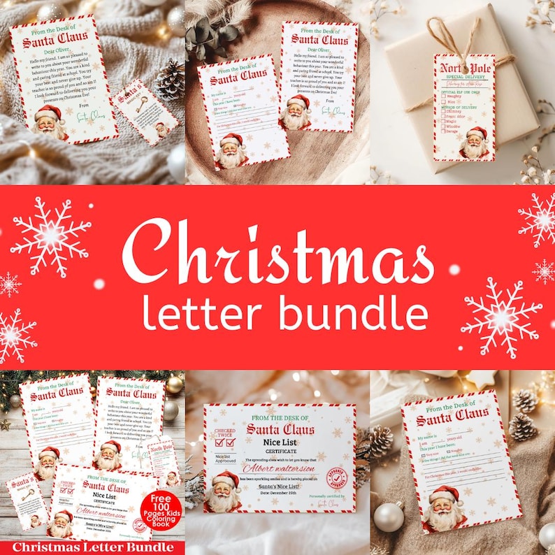 Christmas Eve Box Bundle Letter to Santa, Christmas Mega Bundle Santa ...