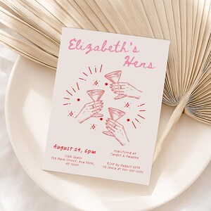Hand Drawn Hens Party Invitation Template, Whimsical Hen Party ...