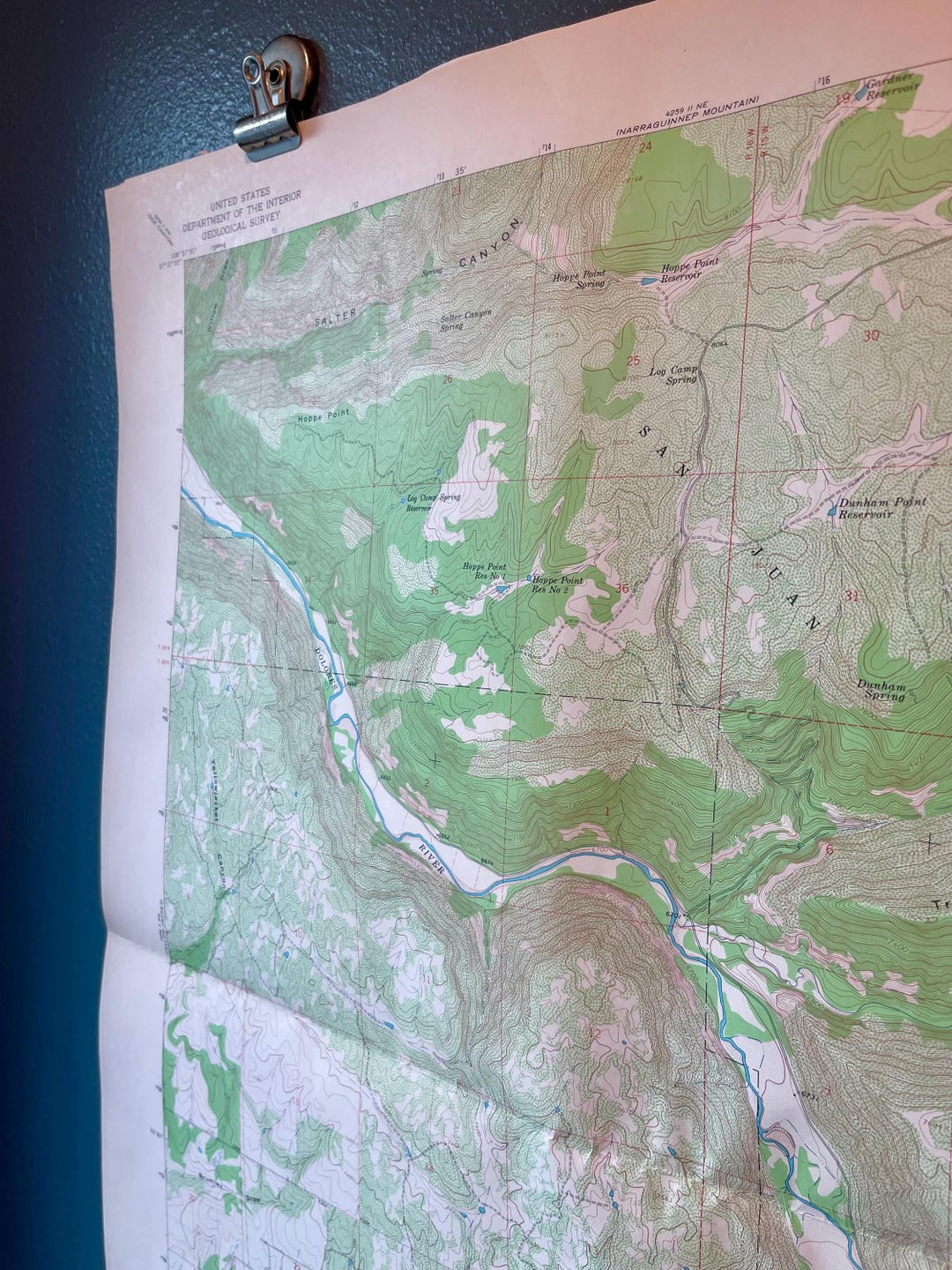 Vintage Trimble Point Quadrangle Topographic Map | Colorado Montezuma ...