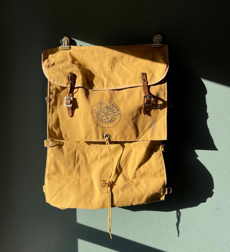 Vintage 1950s Boy Scout Yucca Canvas & Leather Backpack - Etsy