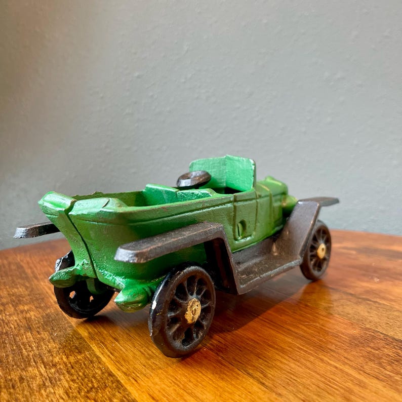 Vintage Cast Iron Toy Car – Mid-century Open Top Design, Collectible ...
