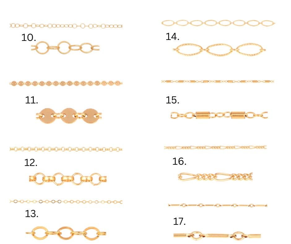 14K Gold Filled Chain by the Foot Permanent Jewelry Chain Made in the ...