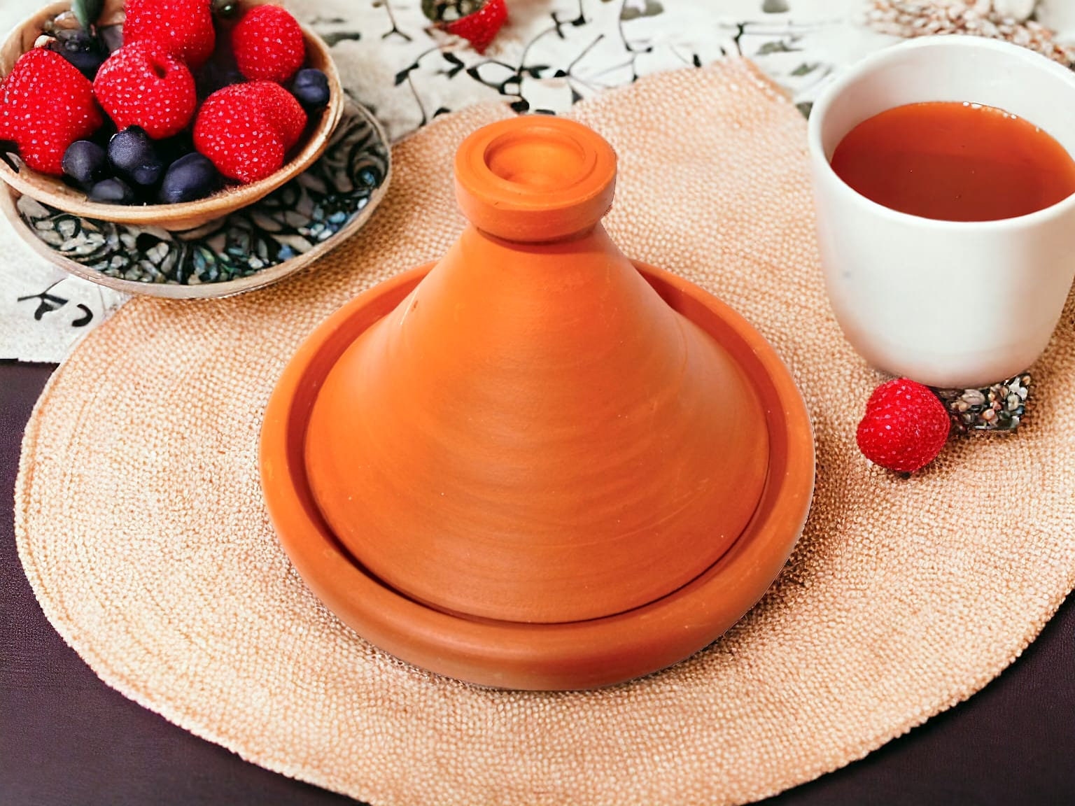 Traditional Moroccan Terracotta Tagine. Moroccan Cuisine. Slow Cooking ...