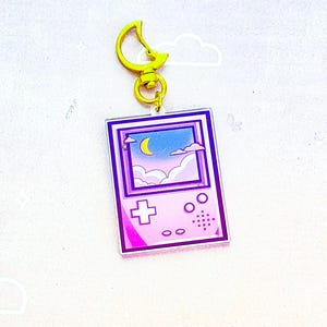 Game Boi Retro Dreamy Acrylic Keychain | Nostalgic Gameboy Accessory ...