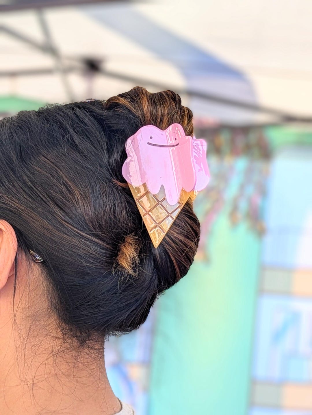 Ditto Ice Cream Hair Claw: Anime Kawaii Pastel Clip - Etsy
