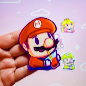 Mario X Boba Vinyl Sticke NEW ART | Luigi Wario Waluigi Peach Toadette ...