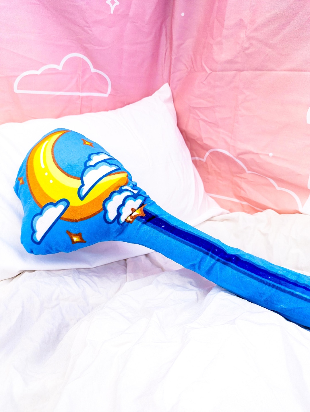 Magical Moon Wand Plushie | Soft Moon Wand Toy | Cute Plush Magic Wand ...