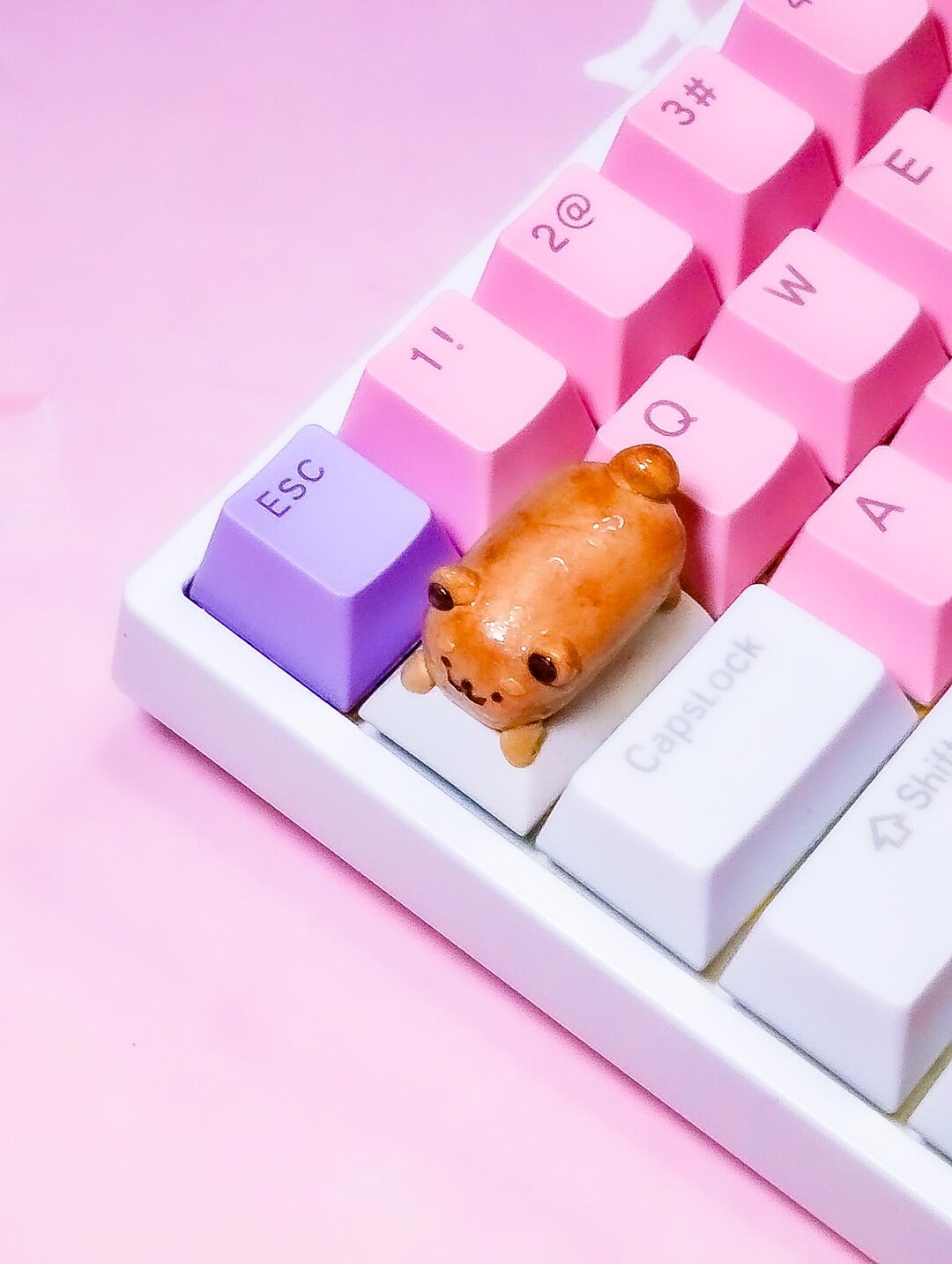 Baguette Dog Artisan Keycap: Whimsical Polymer Clay Keycap - Etsy