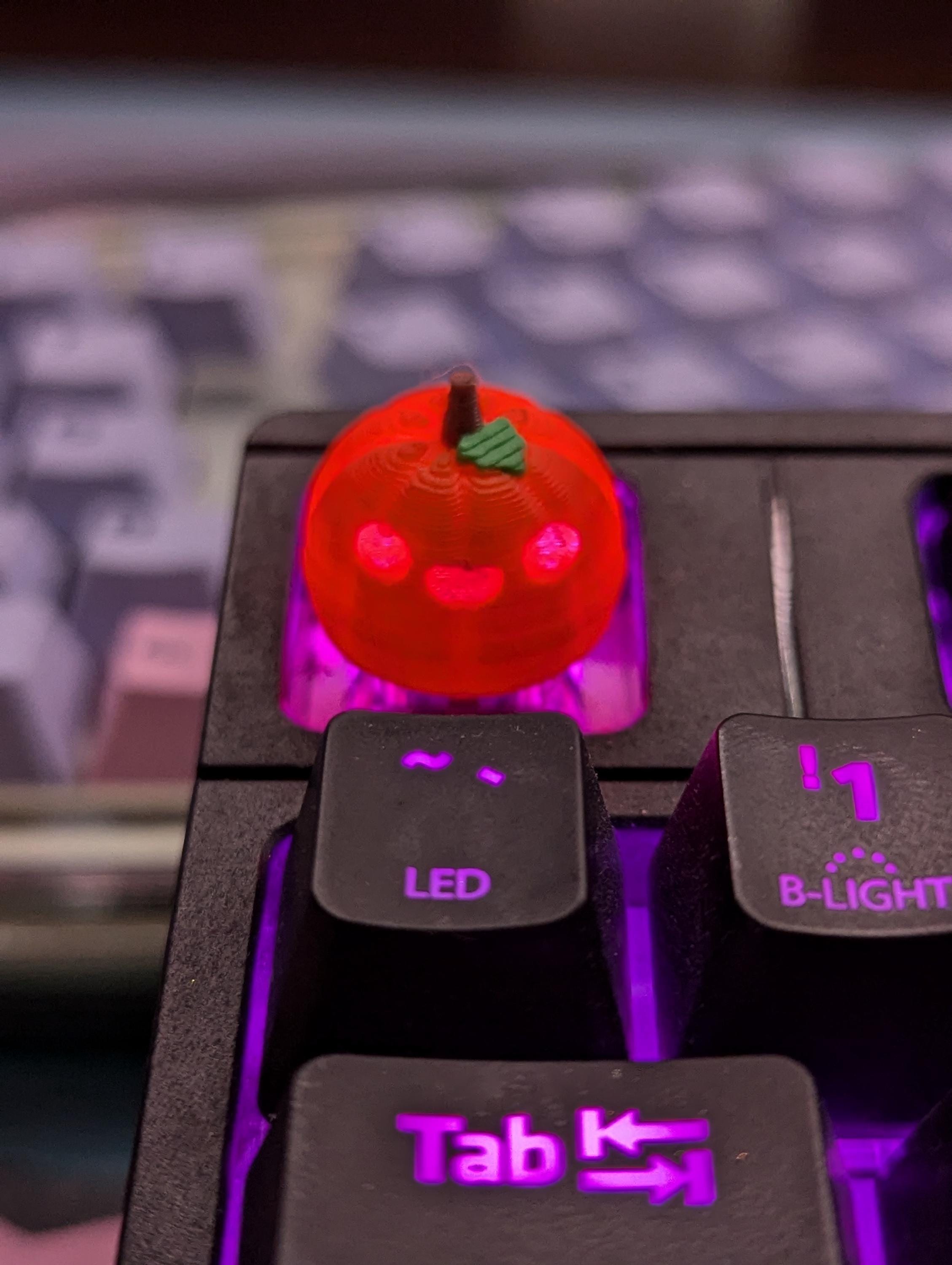 3D Printed Halloween Pumpkin Keycap: Spooky Backlit Mechanical Keyboard ...
