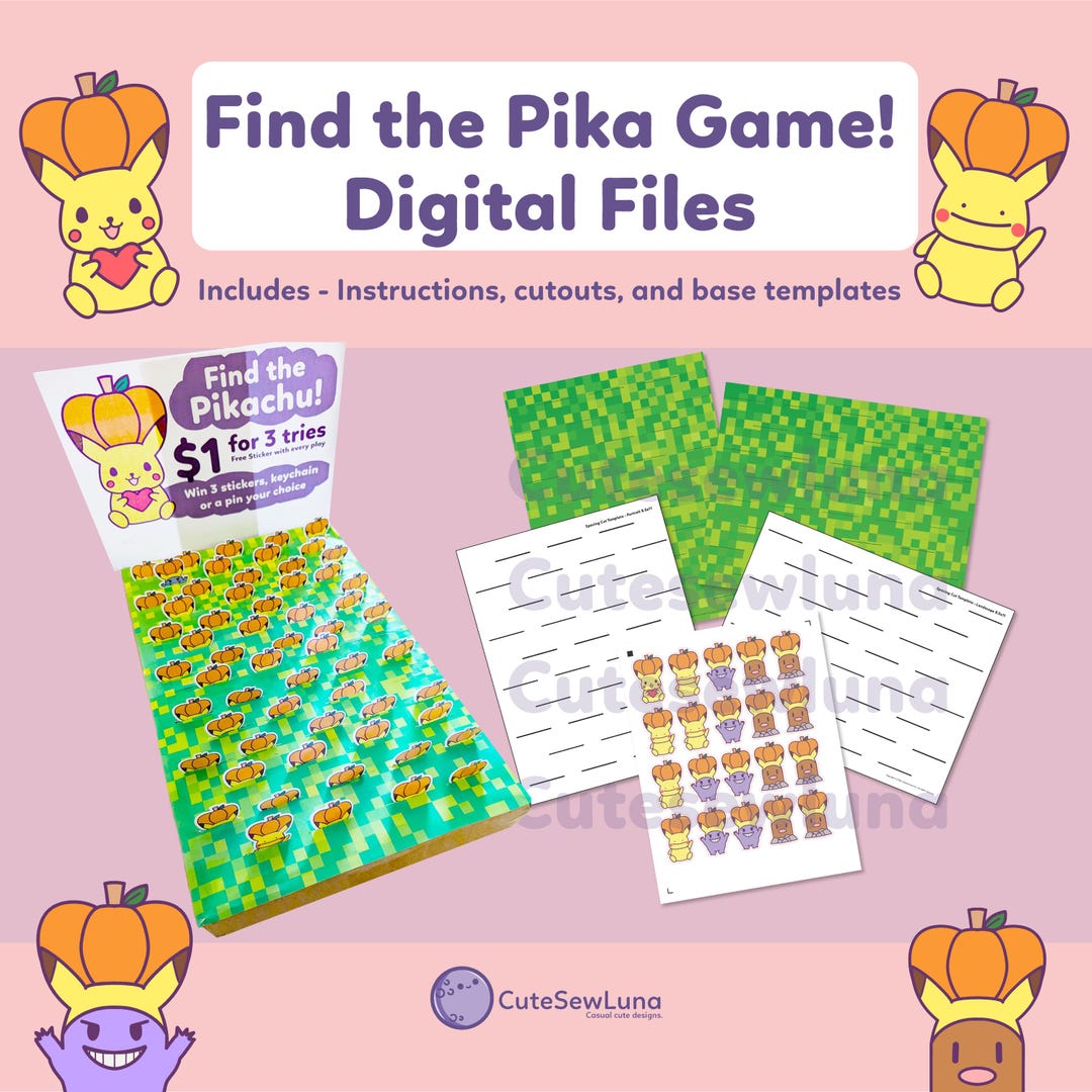 Find the Pika Game: Halloween Party Favor (PDF Printable) - Etsy