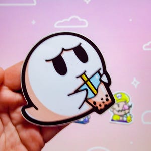 Mario X Boba Vinyl Sticke NEW ART | Luigi Wario Waluigi Peach Toadette ...