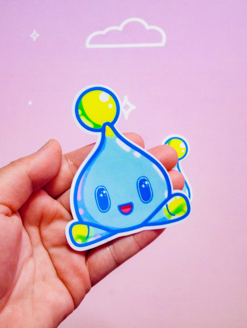 Cute Chao Sonic Adventure Vinyl Sticker - Durable, Water and UV ...