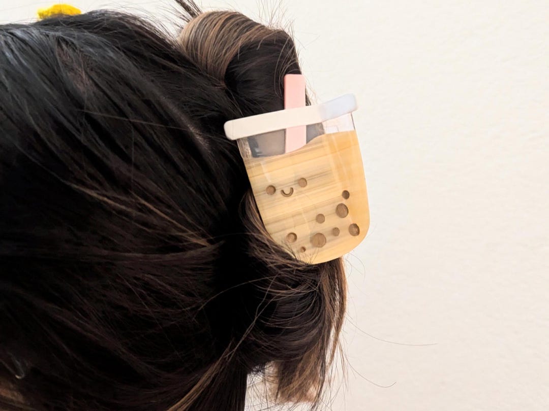 Boba Hair Claw Cute Kawaii Hair Accessory for Bubble Tea Lover Gift ...