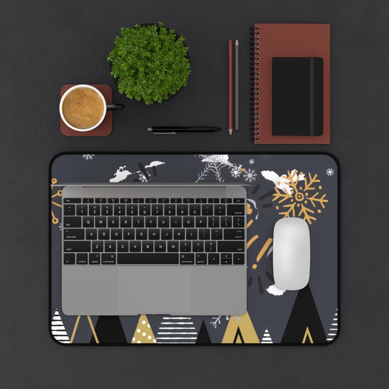 Winter Wonderland Gaming Mouse Pad Artistic Desk Accessories Non-slip ...