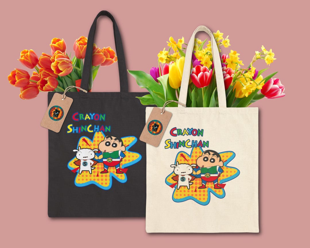 Shin-chan, Cartoon Bag, Vintage Tote Bag, Anime Bag, Retro Tote Bag ...
