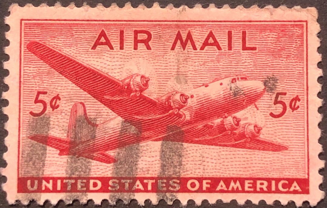 US Postage Airmail Red, Stamp N1 Acceptable Condition Nice Colour….. - Etsy