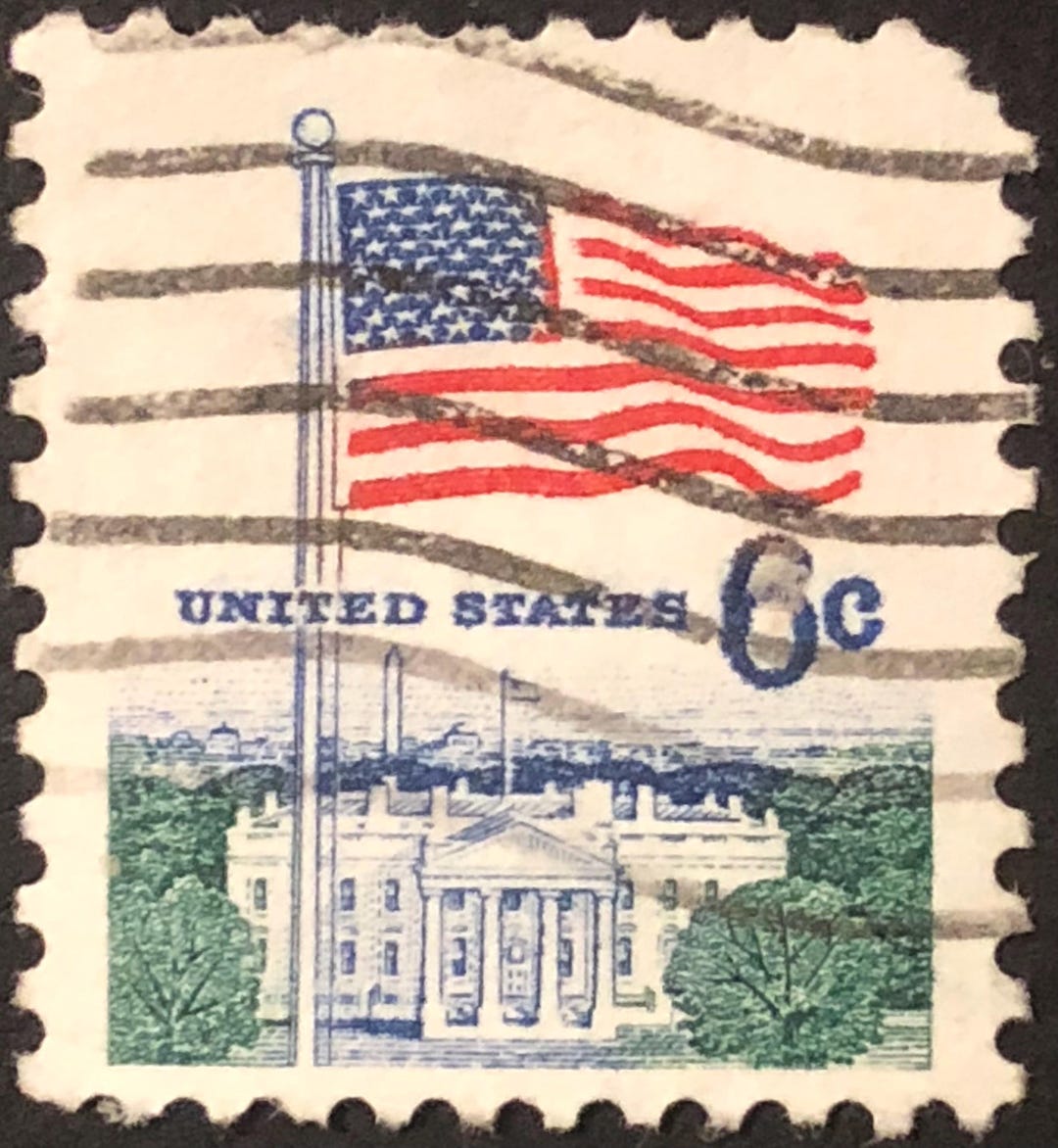 6c Flag United States , Stamp N2 Acceptable Condition Nice Colour. - Etsy