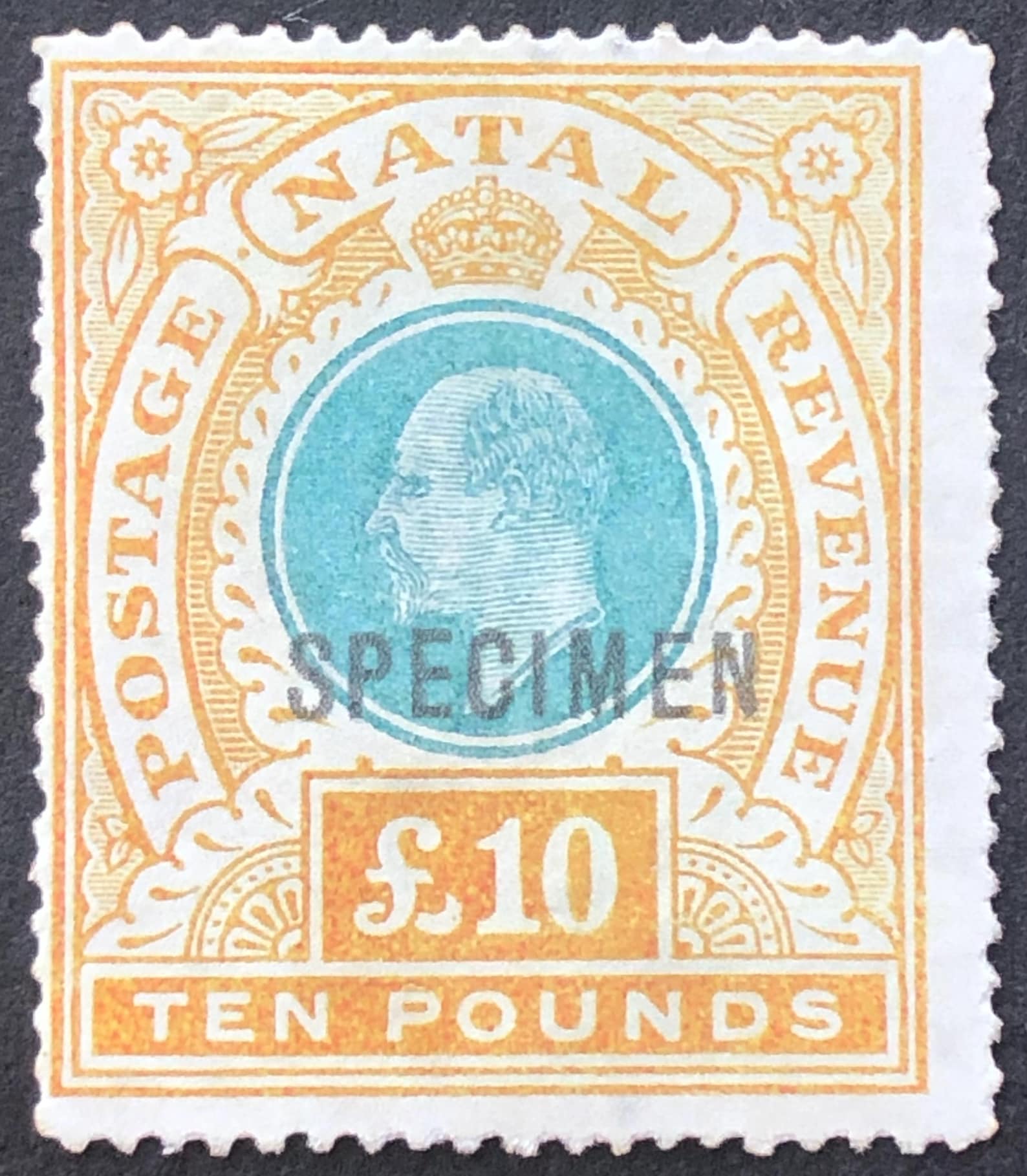 Inscription Postage Revenue, 1902 , NATAL King Edward VII, South Africa ...