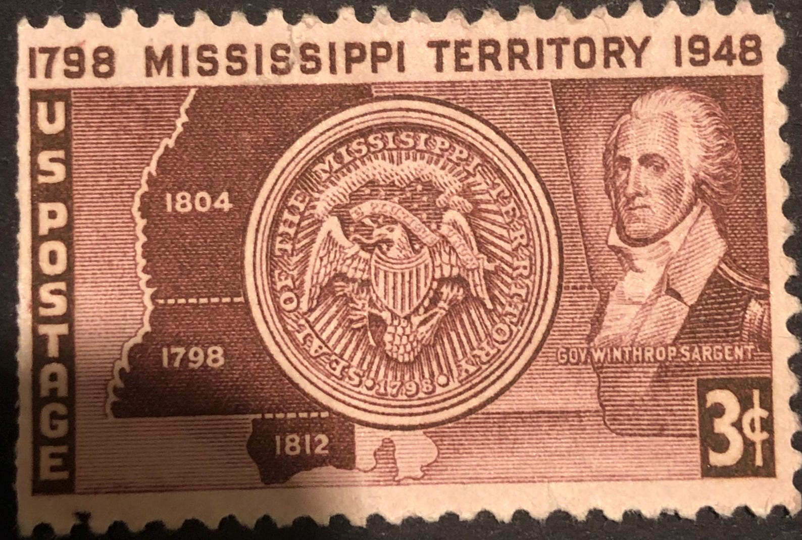 Mississippi 3c Us Postage , Stamp N2 Acceptable Condition Nice Colour ...
