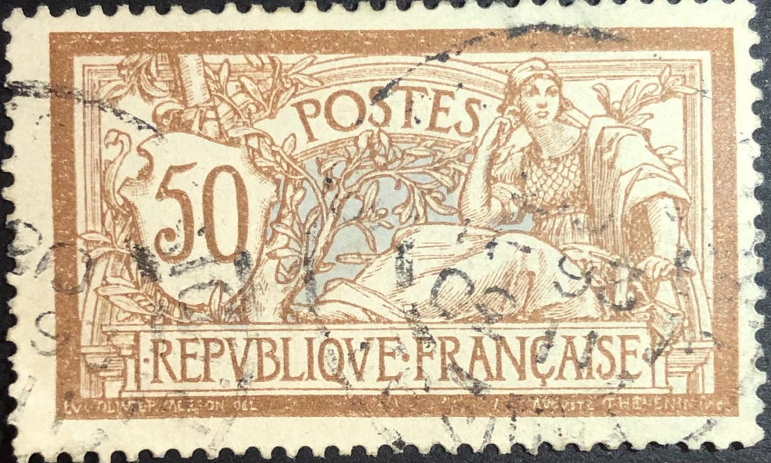 50 Postes Republique Francaise , Stamp E2 Acceptable Condition Nice ...